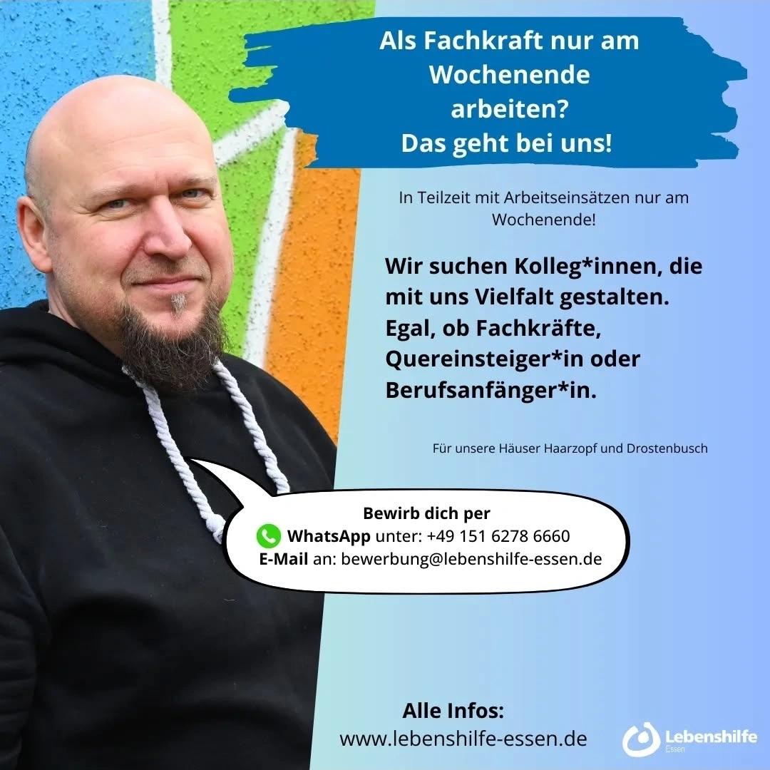 Nur am Wochenende arbeiten? - Stellenangebot - Lebenshilfe Essen e.V.